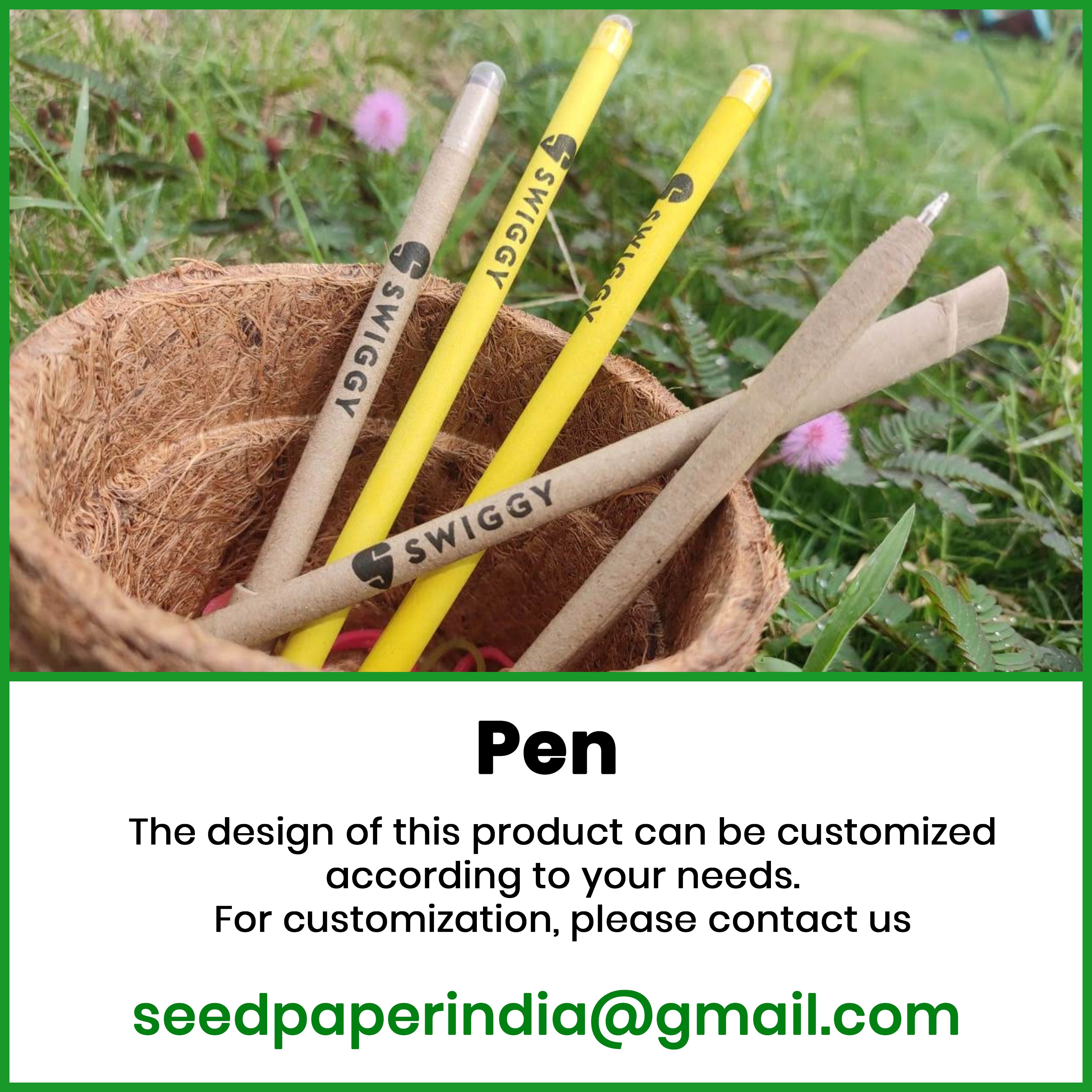 Seed Pen (pack of 7 with Brown Tube) – Seed Paper India